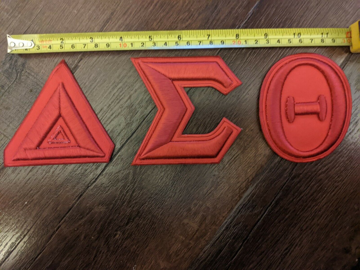 Delta Sigma Theta Sorority Patch Red Greek Sorority Letter Patch