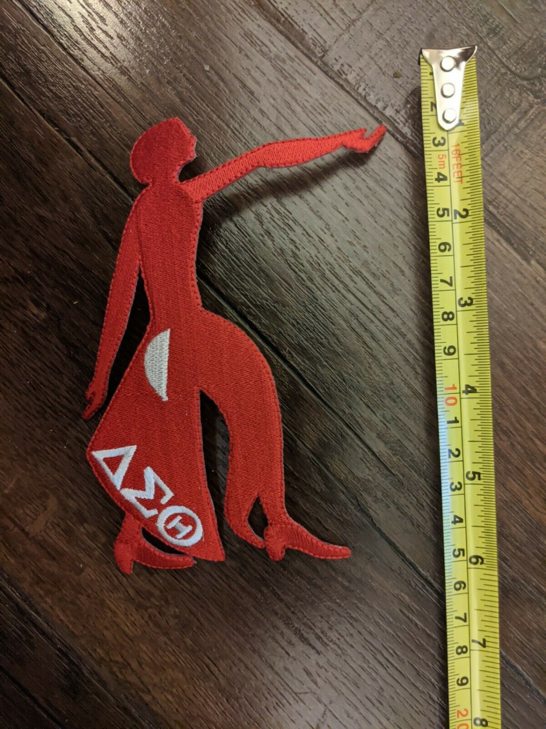 Delta Sigma Theta Sorority Patch Red Fortitude Greek Sorority Letter Patch