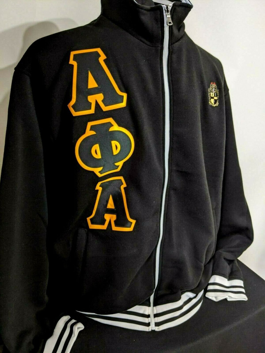Alpha Phi Alpha Fraternity Track Jacket Black Gold 1906 ALPHA Track ...