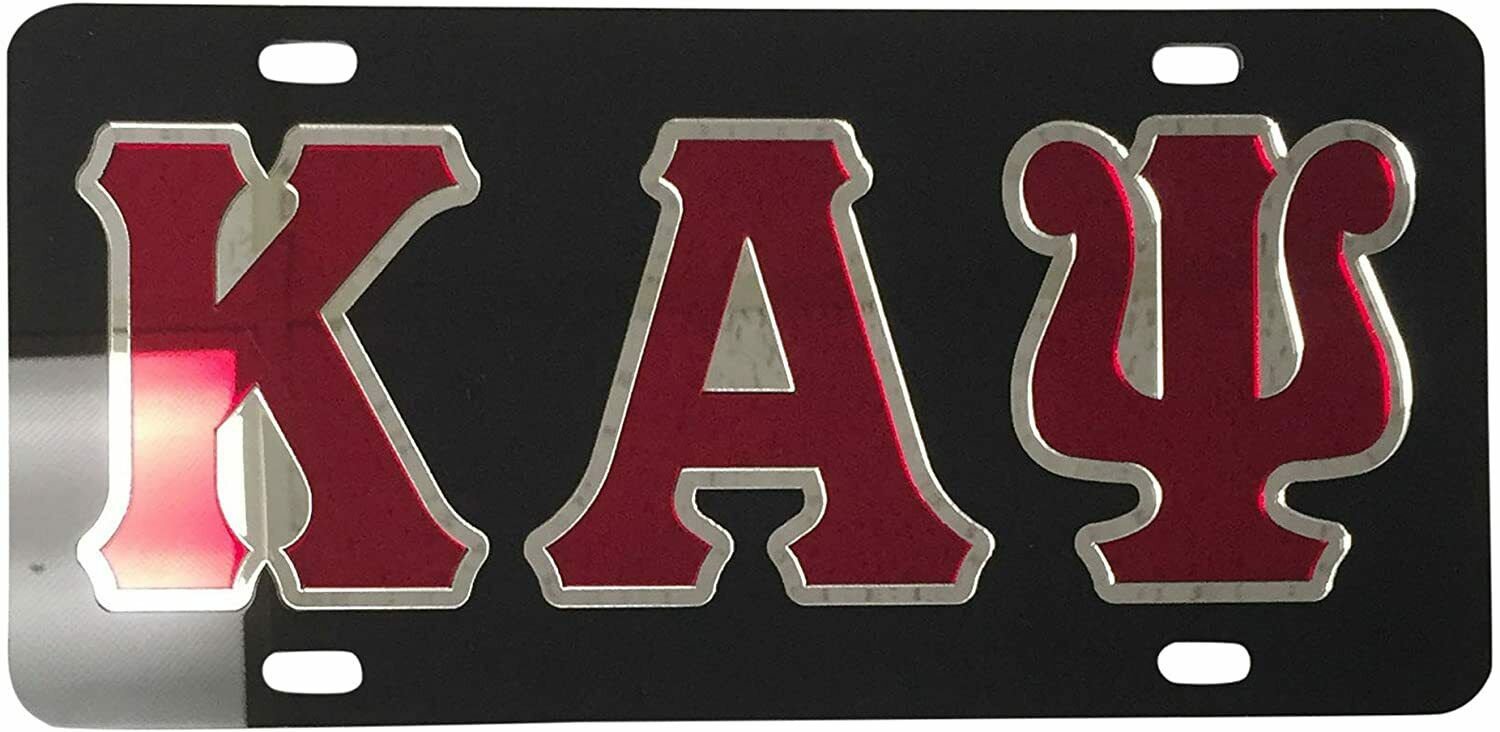 Kappa Alpha Psi Mirror License Plate Frame Silver Divine 9 Frame Front ...