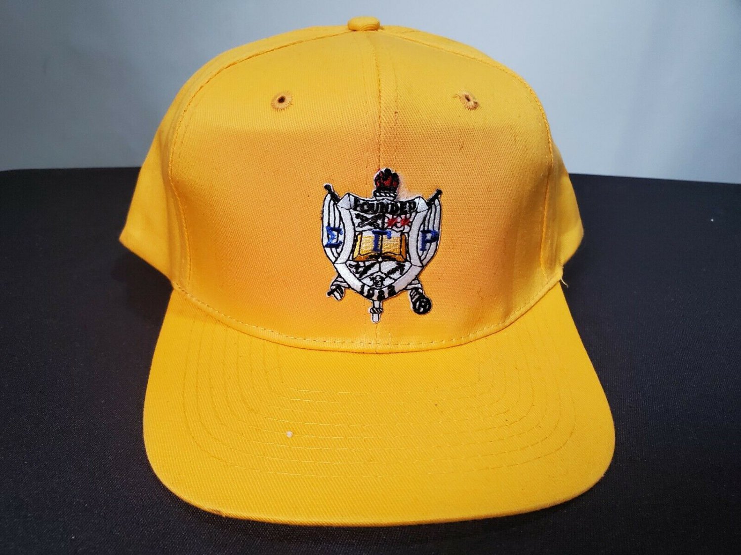 Sigma Gamma Rho SORORITY BASEBALL HAT S-GRHO SORORITY GOLD SNAP BACK HAT