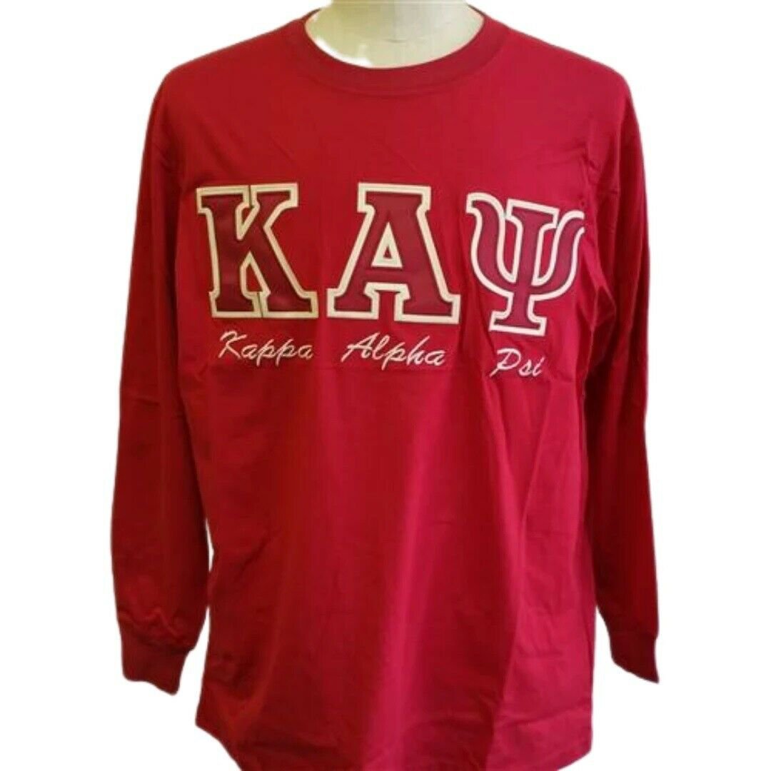 Kappa Alpha Psi Fraternity Long Sleeve T-Shirt Twill Letter NUPE Greek ...