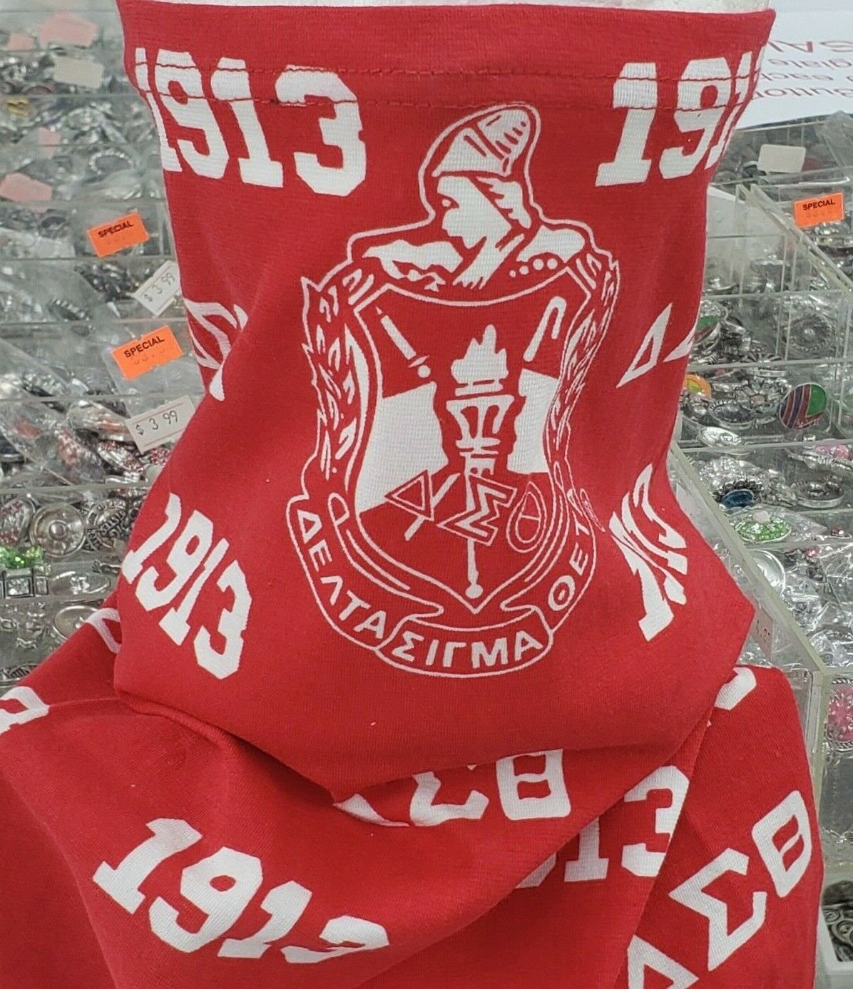 Delta Sigma Theta Red Face Mask Cover Delta Sigma Theta Gaiter Face Mask