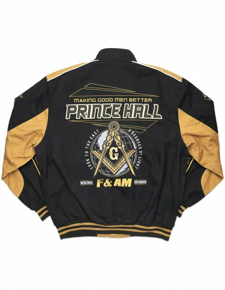 Prince Hall Freemason fraternity Race Jacket Masonic Twill Race Jacket