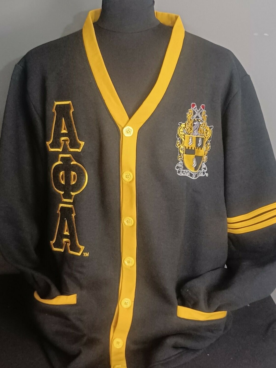 ALPHA PHI ALPHA FRATERNITY CARDIGAN SWEATER 1906 LIGHTWEIGHT CARDIGAN