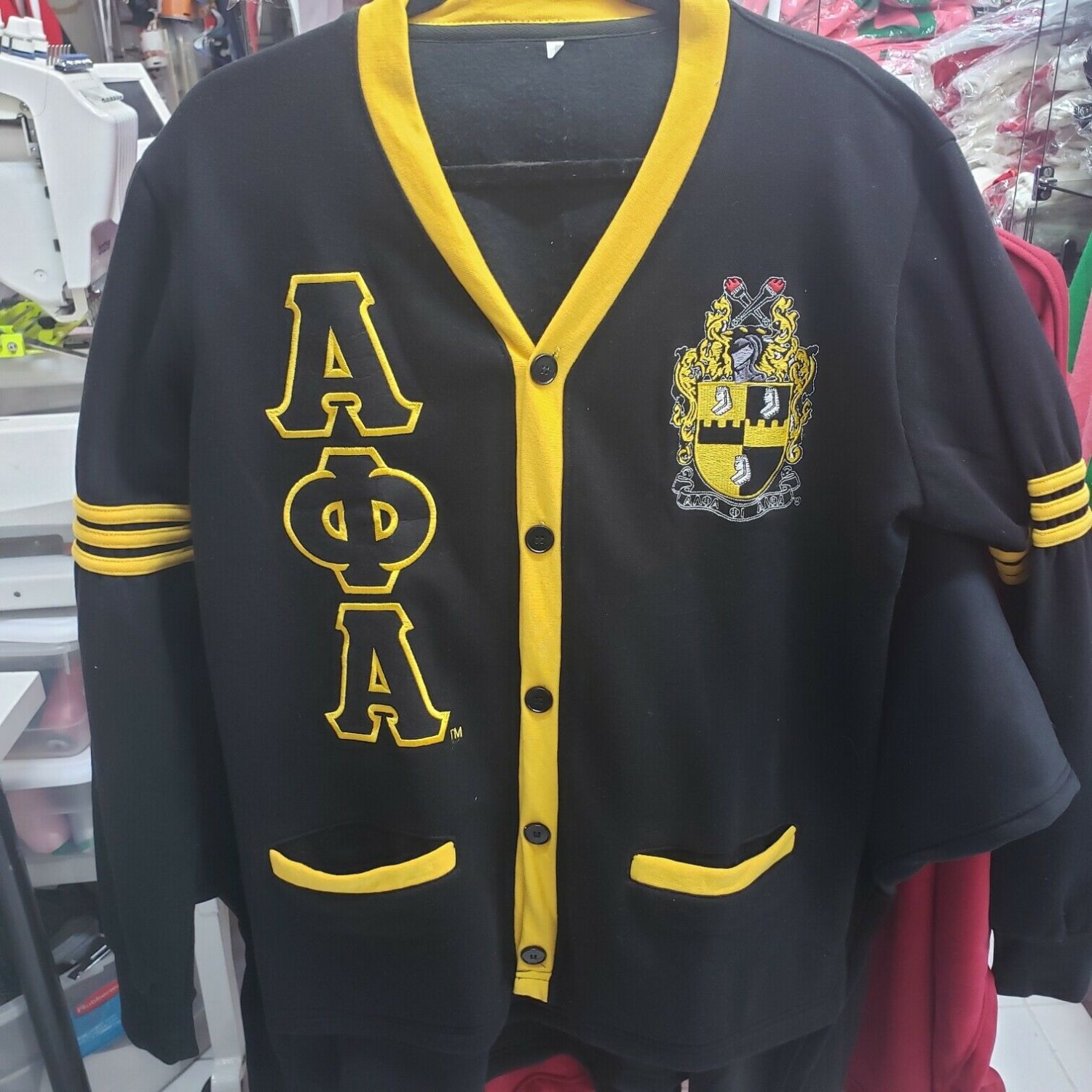 ALPHA PHI ALPHA FRATERNITY CARDIGAN SWEATER 1906 LIGHTWEIGHT CARDIGAN