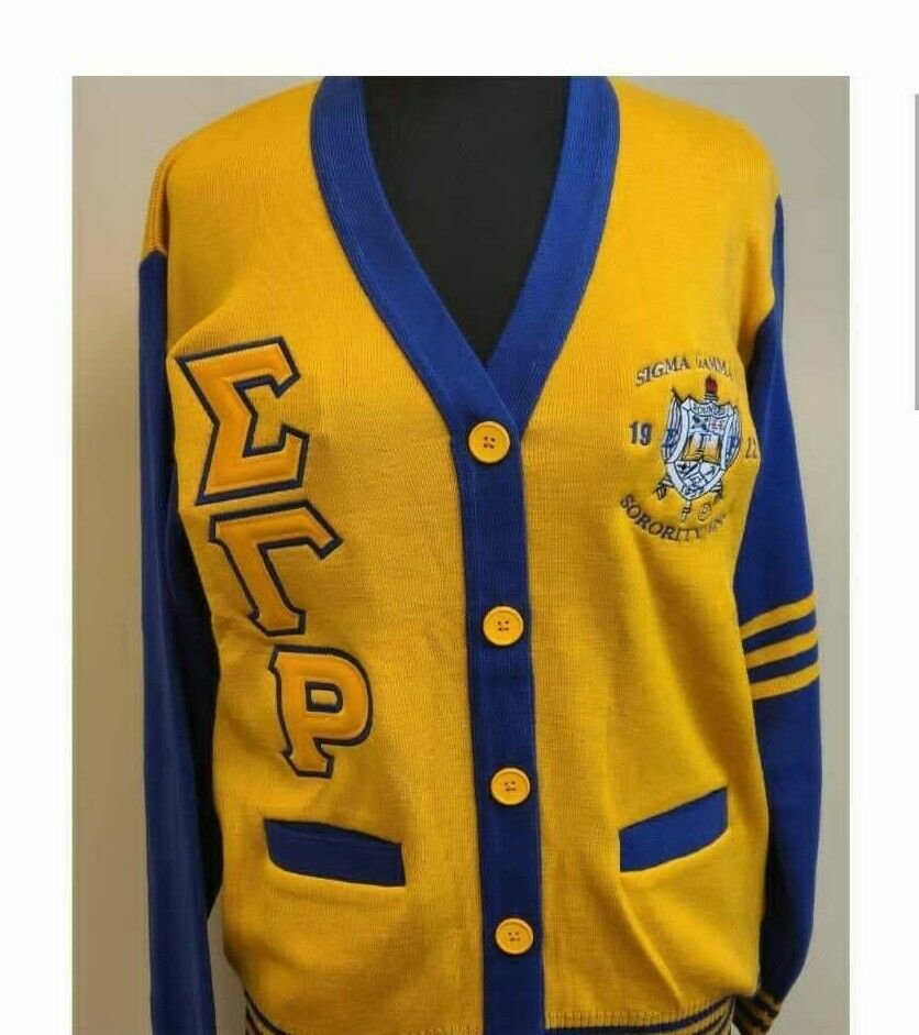 Sigma Gamma Rho Sorority CARDIGAN SWEATER Royal Poodle sweater 1922