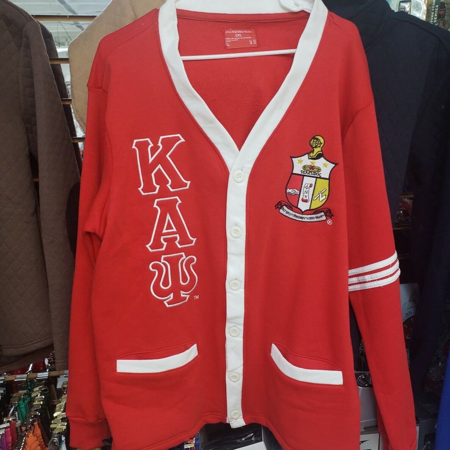 KAPPA ALPHA PSI FRATERNITY CARDIGAN SWEATER 1911 NUPE FLEECE CARDIGAN
