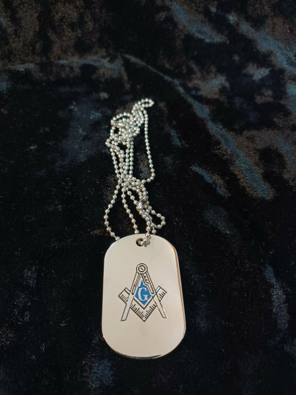 Freemason Masonic Fraternity Dog Tag Necklace