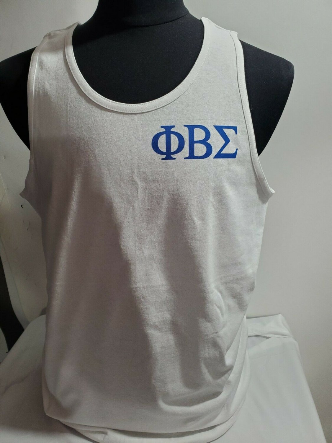 PHI BETA SIGMA FRATERNITY TANK TOP WHITE PHI BETA SIGMA TANK TOP