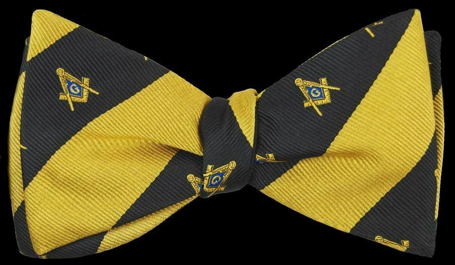 Freemason Masonic Fraternity Bow Pre -Tie Monogram Bow Tie