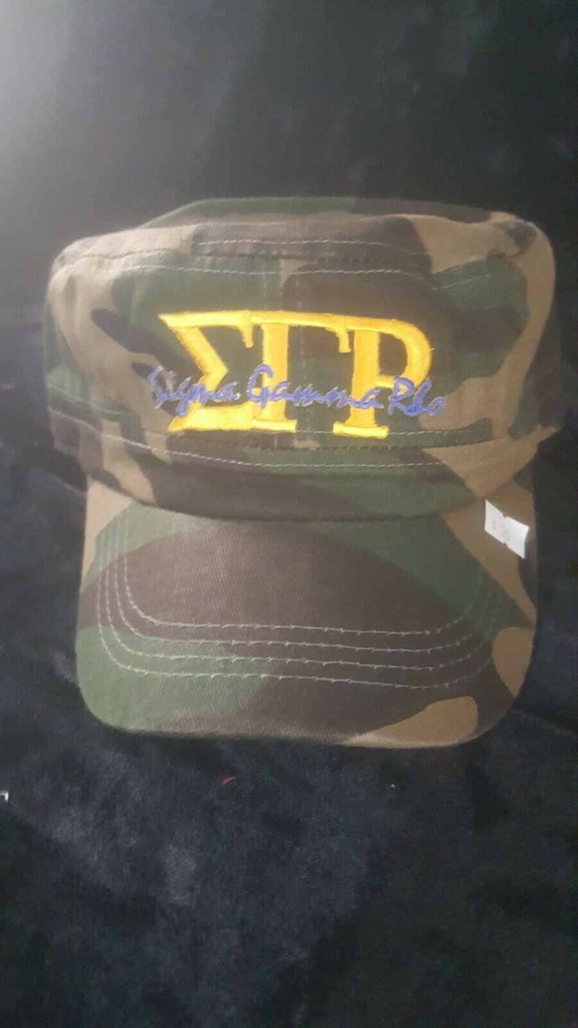 SIGMA GAMMA RHO SORORITY CONDUCTOR HAT CAMOFLAGUE SIGMA GAMMA RHO CAP