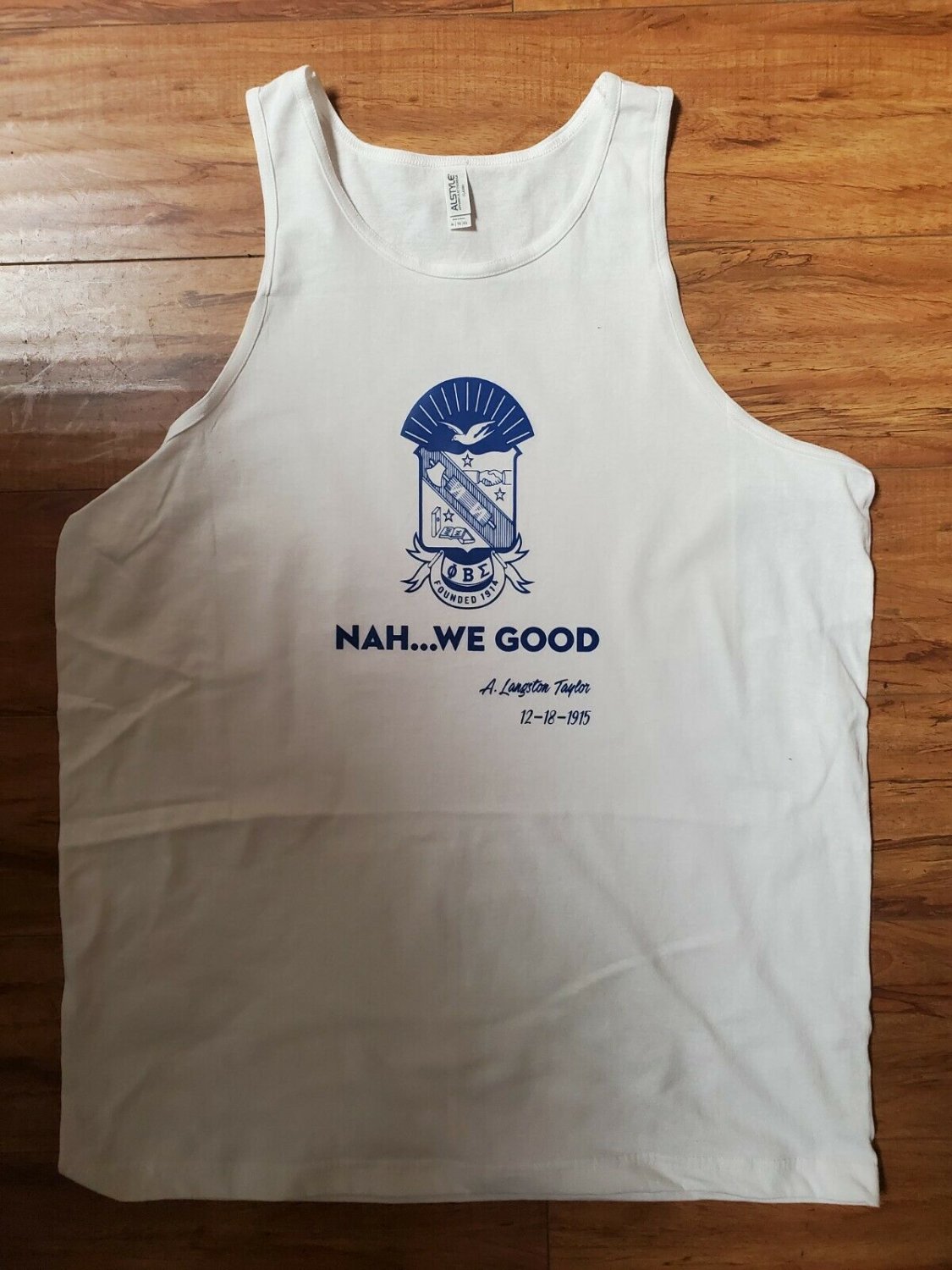 PHI BETA SIGMA FRATERNITY TANK TOP A.LANGSTON TAYLOR PHI BETA SIGMA ...