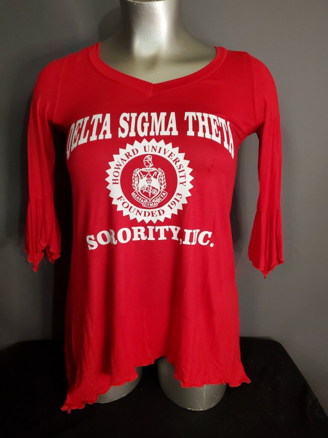 DELTA SIGMA THETA SORORITY RED BLOUSE T-SHIRT DELTA SIGMA THETA TOP