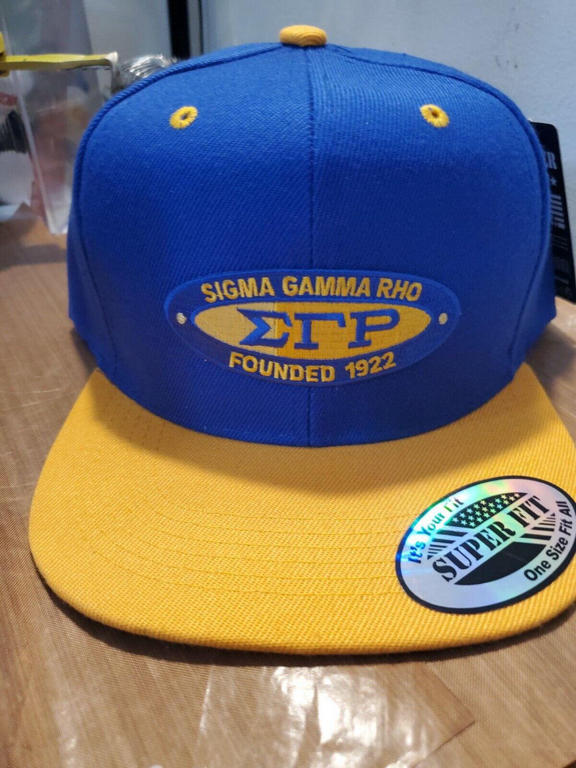 SIGMA GAMMA RHO SORORITY BASEBALL HAT CAP BLUE GOLD SIGMA GAMMA RHO HAT #9