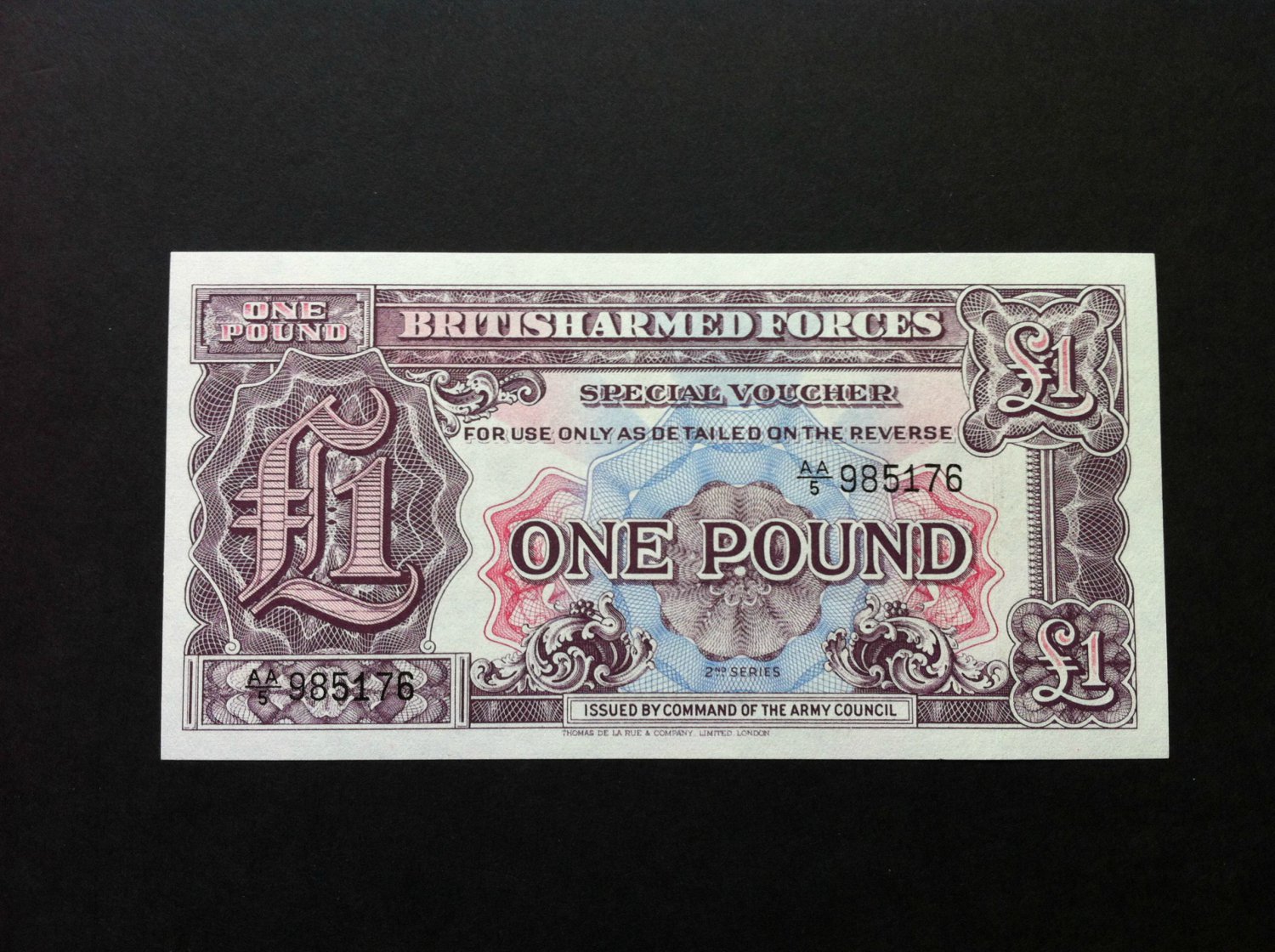 British Banknote - M36 - British Armed Forces One Pound Note - Special ...
