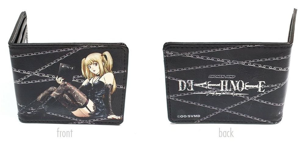 Death Note Anime Misa Amane w/ Chains Black Bi-Fold Wallet