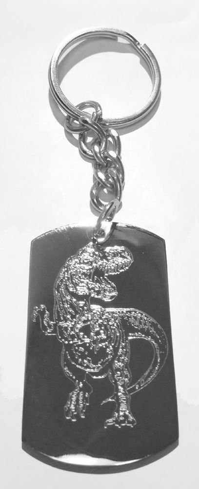 Tyrannosaurus Rex T-Rex Dinosaur Hunter - Metal Ring Key Chain Keychain