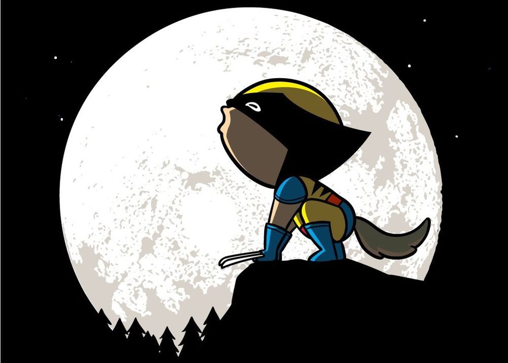 "Howling Wolf" Comic Super Hero Parody w/ Claws - Rectangle ...