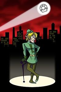 Question Mark Villain Video Game & Bat Super Hero Parody - Vinyl Print ...