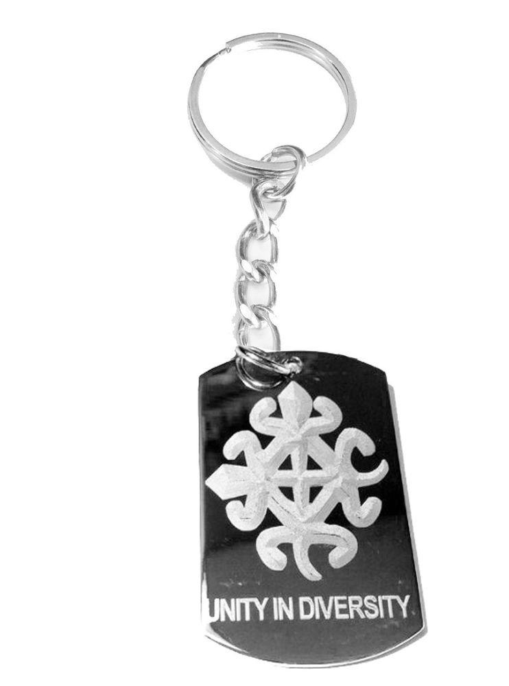 International Symbol for Unity in Diversity Logo - Metal Ring Key Chain ...