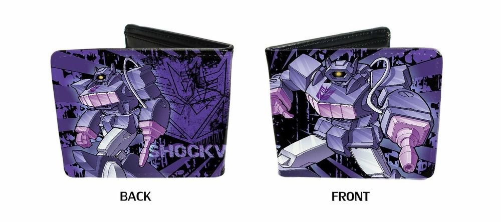 Transformers Cartoon Shockwave Decepticon w/ Logo Bi-Fold Wallet