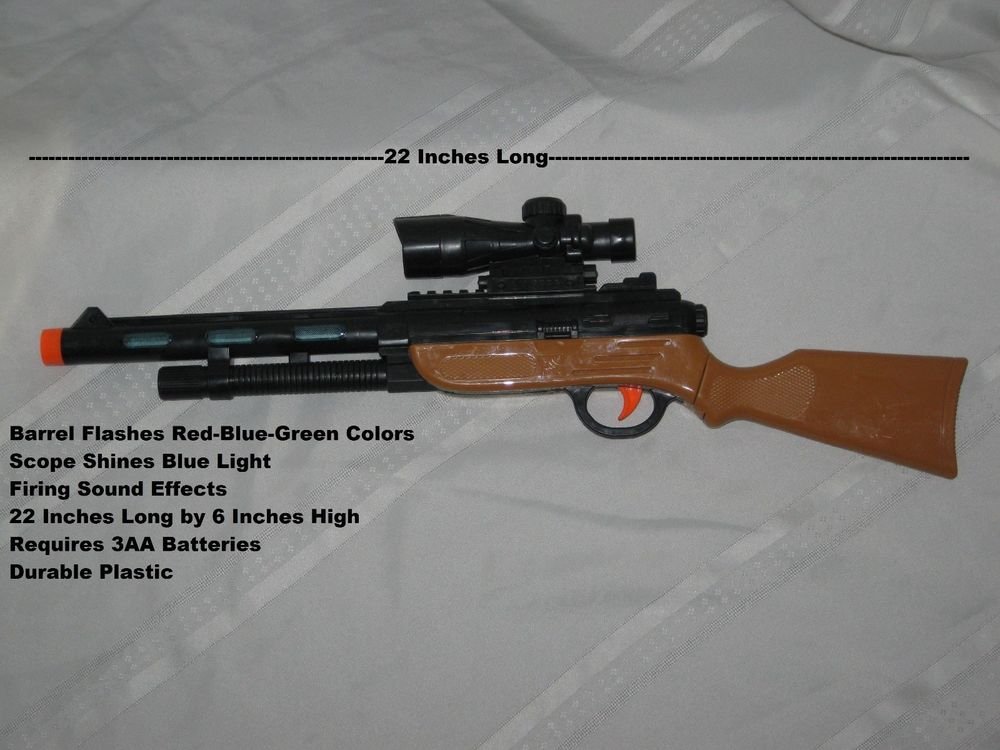 22" Battery Operated Sniper Rifle with Flashing Lights and Sounds