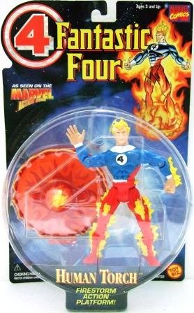 1996 - Toy Biz - Marvel Comics - Fantastic Four - Human Torch - Toy ...