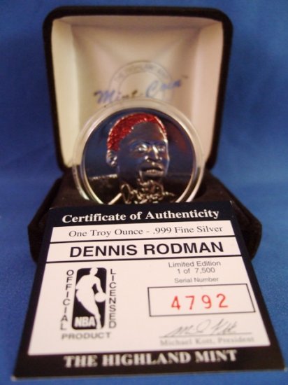 The Highland Mint - Dennis Rodman - Chicago Bulls - Medallions ...