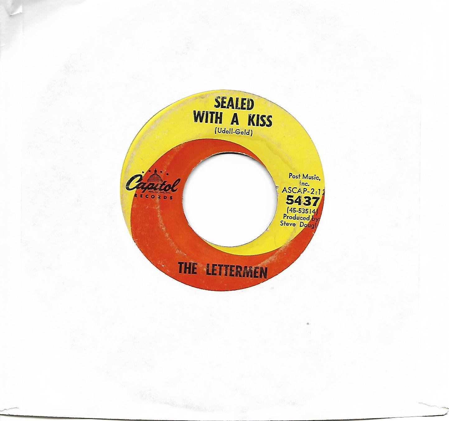 Lettermen Sealed With A Kiss Capital 5437 Pop Rock 7" 45