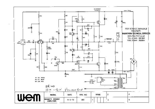 WEM ER40 Circuit Set Only available by download #92321