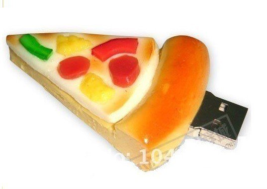 8GB biscuit Pizza food shape USB 2.0 flash memory pen drive