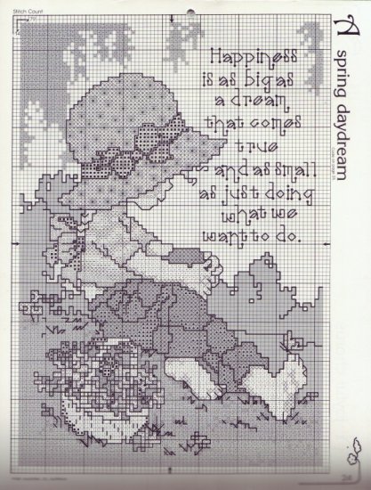 Sarah Kay Cross Stitch Designs on Undated Calendar