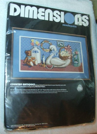 Dimensions Needlepoint Kit ~ Country antiques