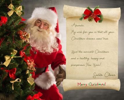 Personalized Autographed Photo Letter From Santa
