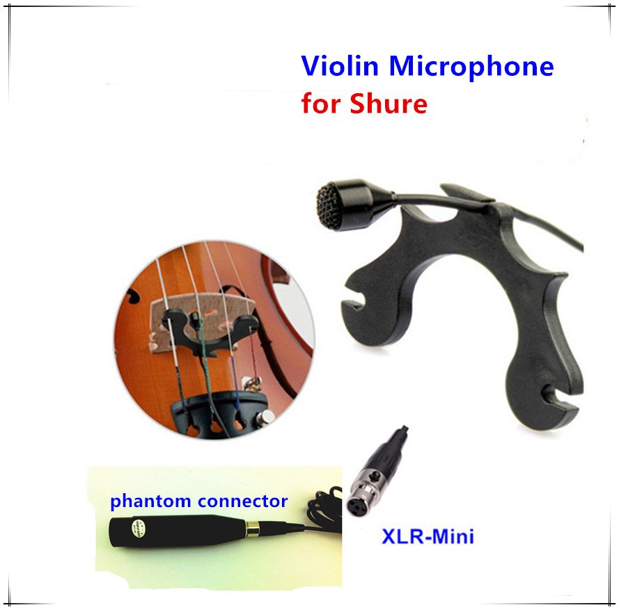 Mini Lapel Violin Condenser Microphone Instrment Microfone for Shure ...