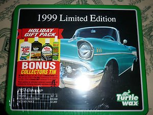 Turtle Wax 1957 Chevrolet Collectors Tin w/Emerald Zip Wax,Tire Wax ...