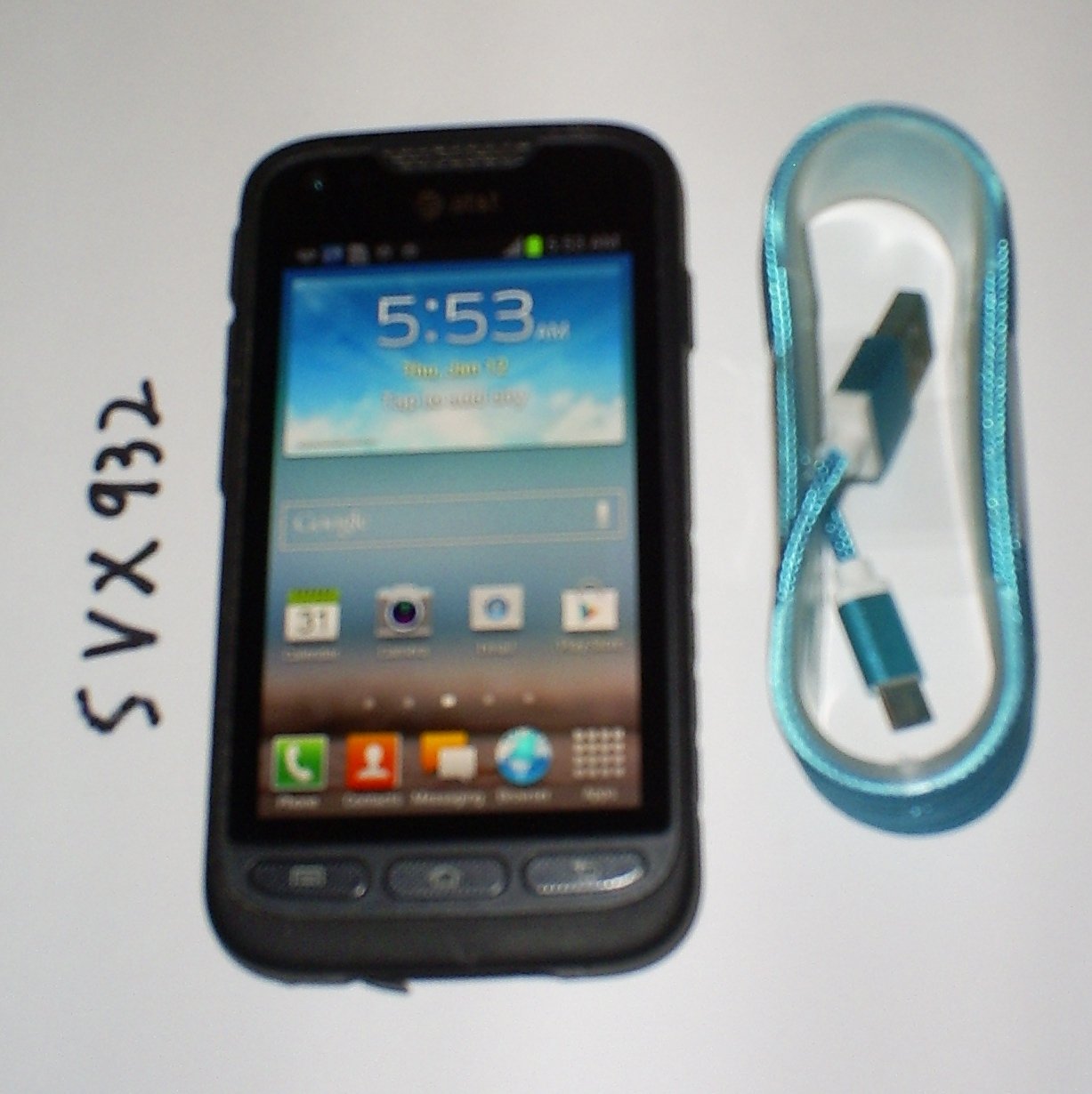 Samsung Galaxy Rugby Pro SGH-I547 (AT&T) Smartphone with USB cable