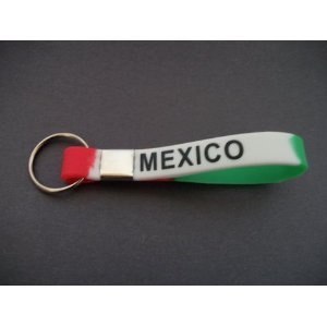 KEYCHAIN Mexico silicone keychain (colors of Mexico flag)