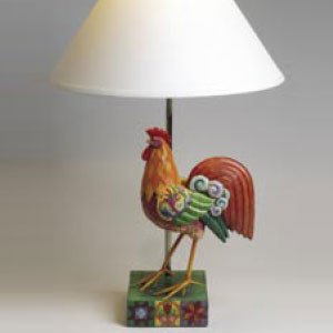 Rooster Lamp With Shade - Jim Shore RETIRED - 118640