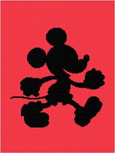 Mickey Mouse Graph/Chart Afghan Crochet Pattern
