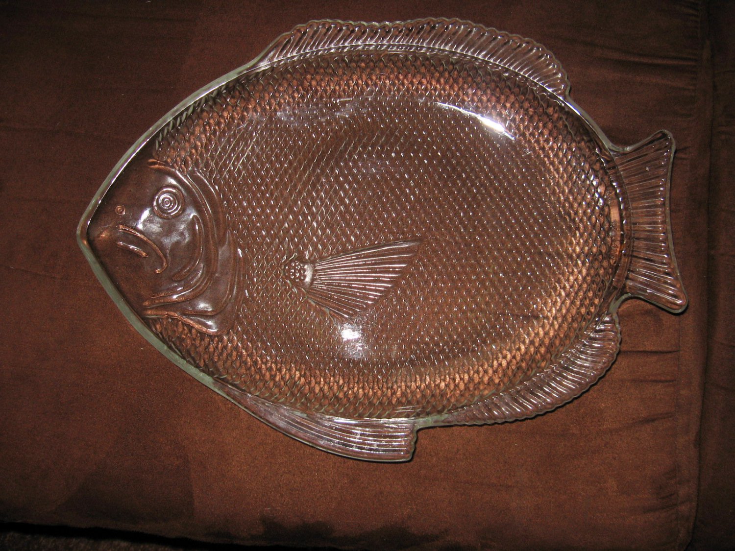 15 inch Anchor Hocking Glass Fish Platter