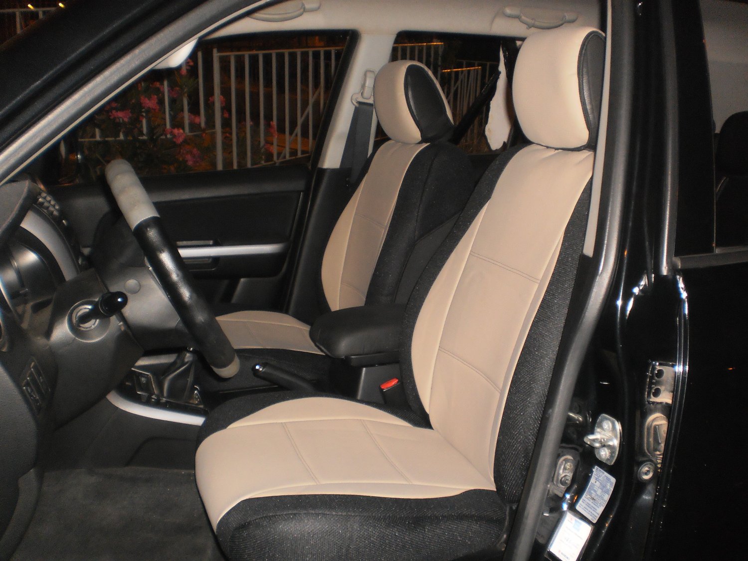 RANGE ROVER P38 1994-2001 MIX LEATHERETTE & SYNTHETIC TWO FRONT CUSTOM ...