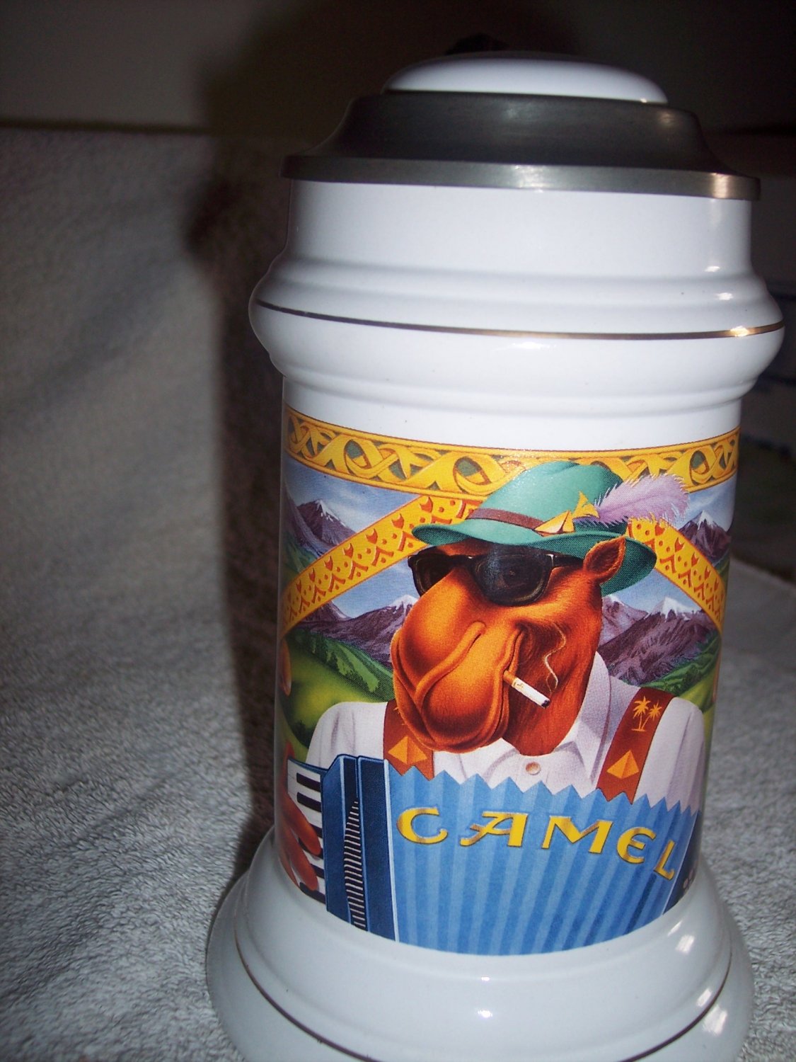 Camel Limited Edition Lidded Beer Stein Mug Porcelain