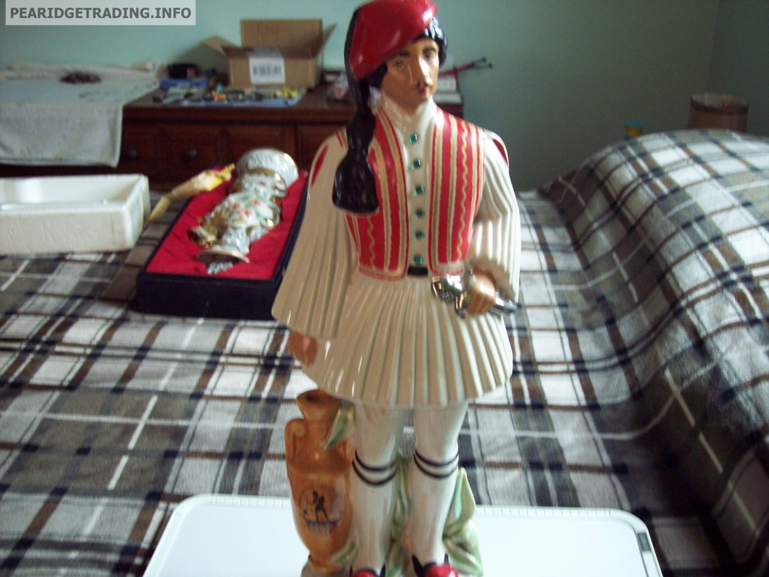 Large Vintage European Greek Whiskey Decanter Soldier Male Sword Urn ...