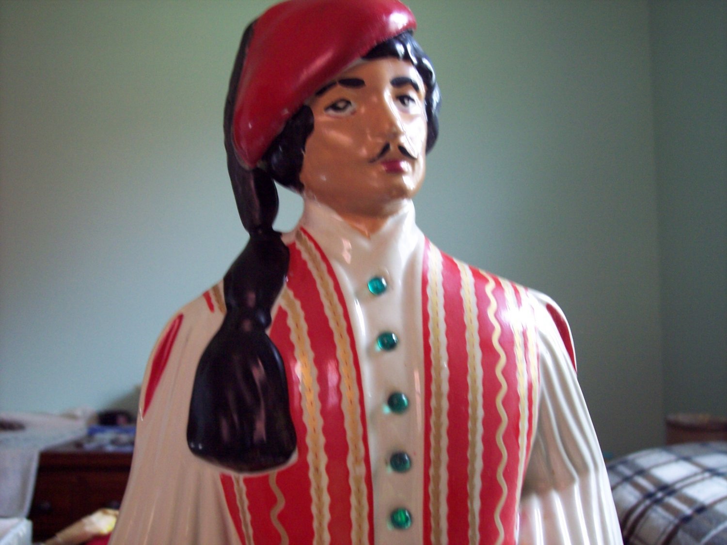 Large Vintage European Greek Whiskey Decanter Soldier Male Sword Urn ...
