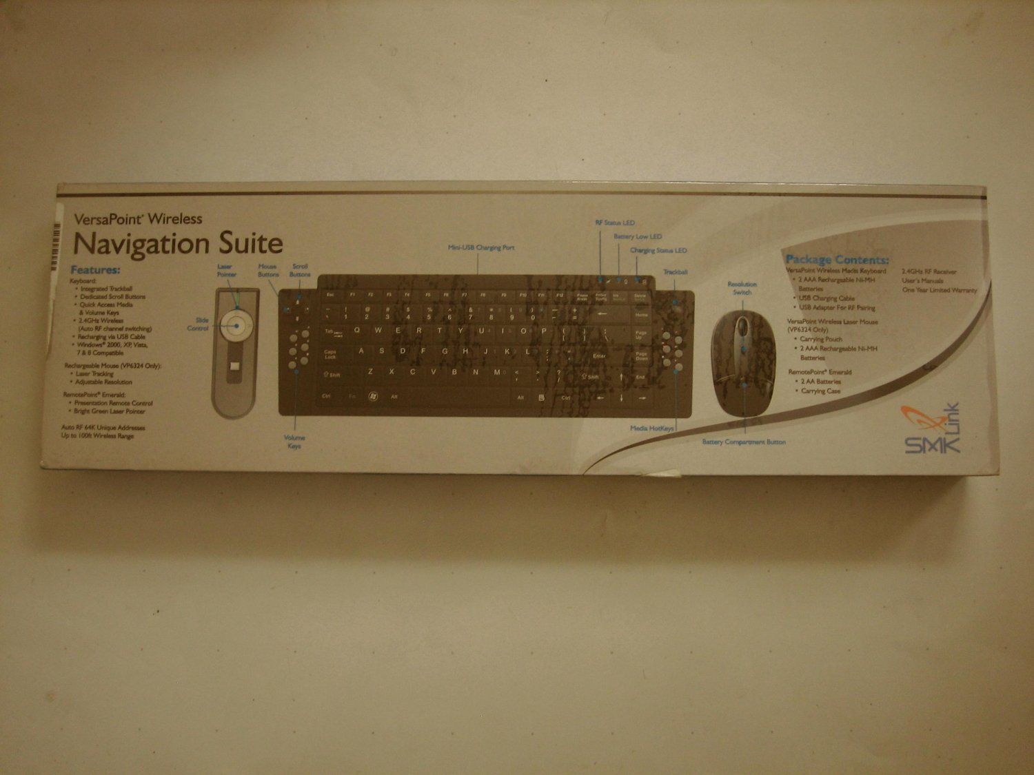 NEW SMK-Link Electronic Corporation VP6323 Wireless Keyboard