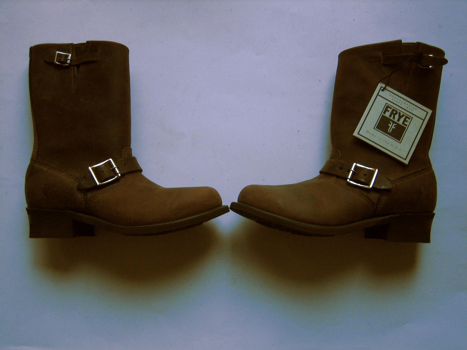 New Womens, Frye Engineer 12R leather boots, Gaucho Brown 10 M