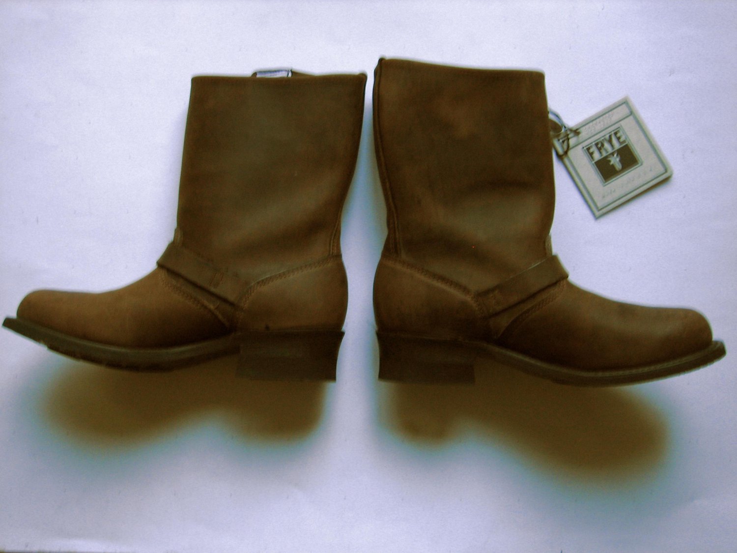 New Womens, Frye Engineer 12R leather boots, Gaucho Brown 10 M