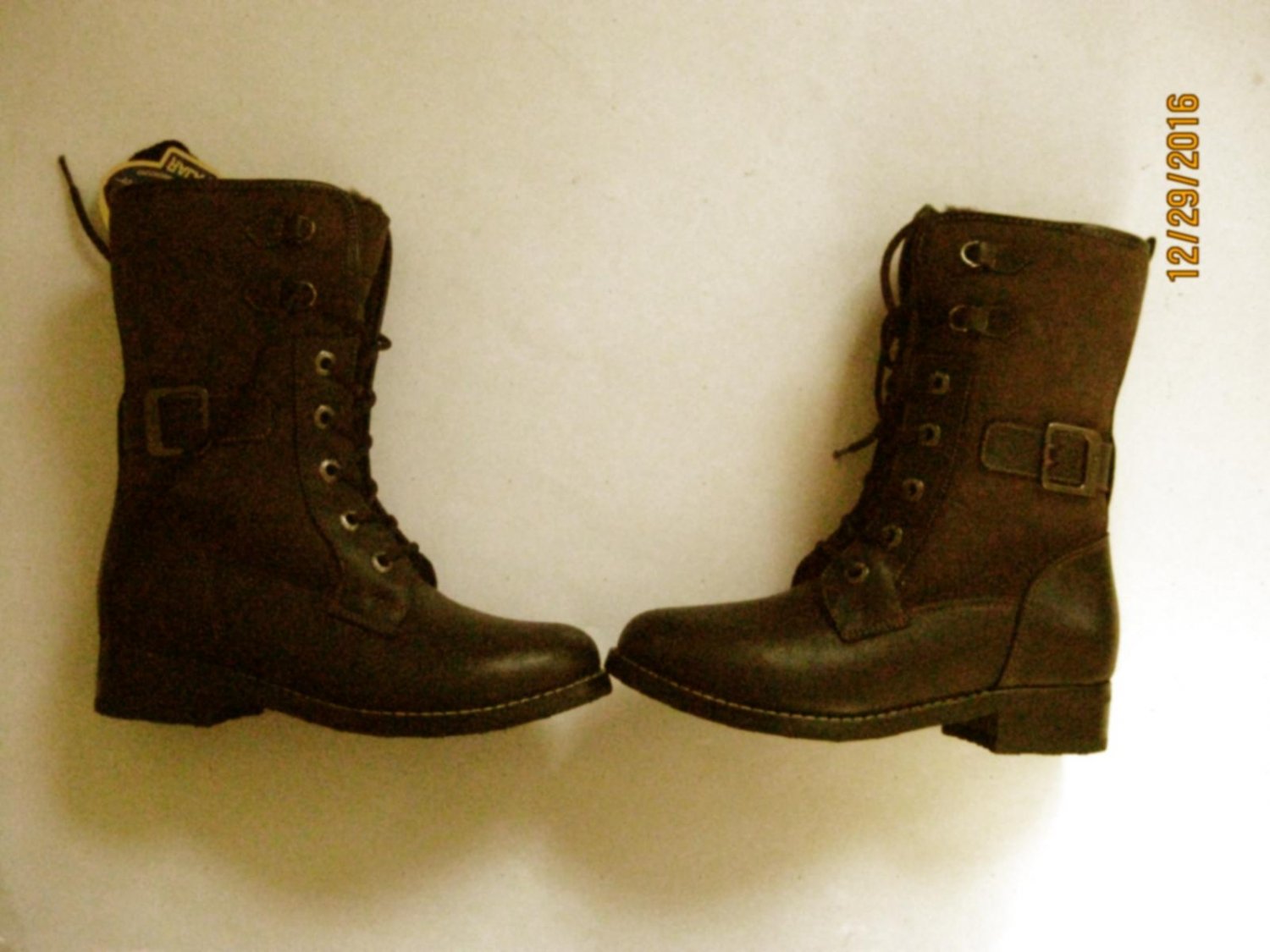 New Pajar 0150 Womens Caroll Brown Leather Mid-Calf Boots Shoes 6 ...